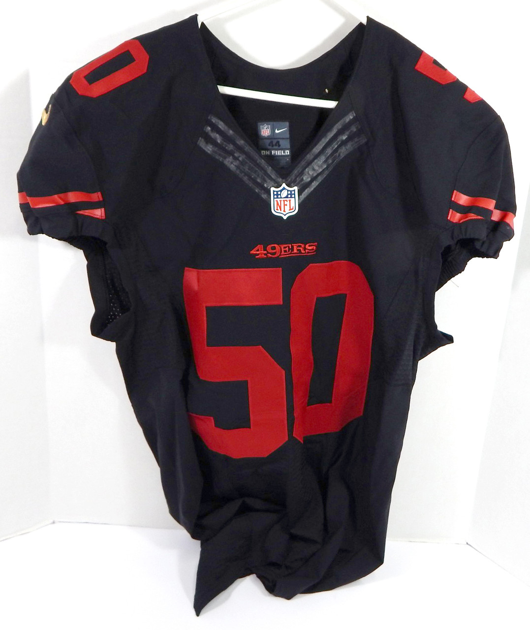 2015 San Francisco 49ers Nick Bellore #50 Game Issued Black Jersey ...