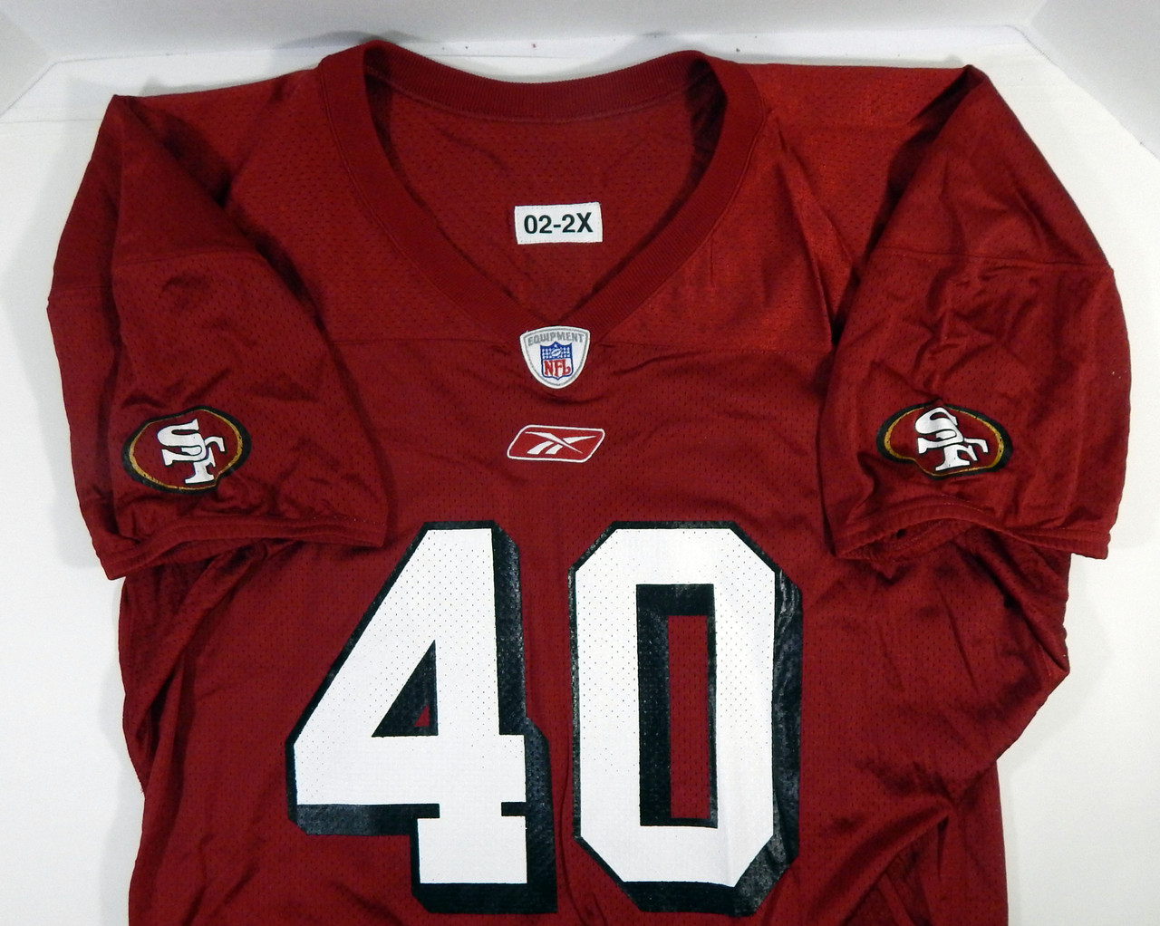 2002 San Francisco 49ers Fred Beasley #40 Game Issued Red Practice ...