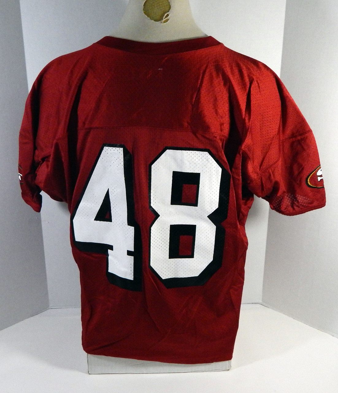 2002 San Francisco 49ers #48 Game Issued Red Practice Jersey 966
