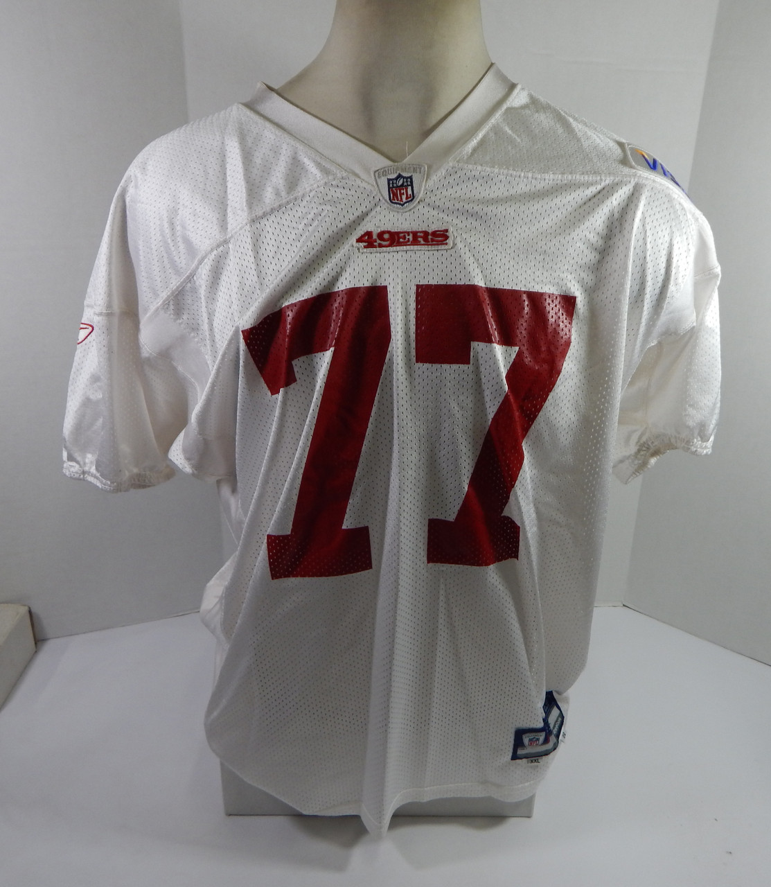 2009 San Francisco 49ers Tony Pashos #77 Game Used White Practice ...