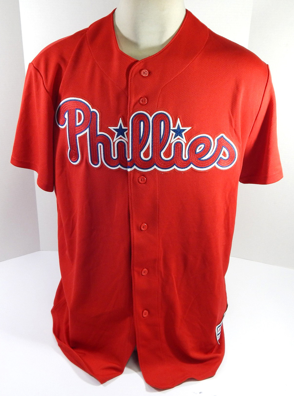 Philadelphia Phillies Henriquez #47 Game Used Red Jersey Extend ST BP XL 12