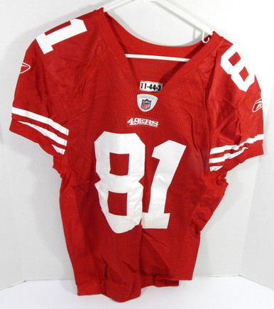 2011 San Francisco 49ers #81 Game Issued Red Jersey 44 DP41589