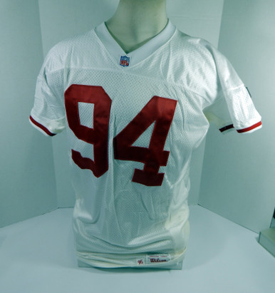 1995 San Francisco 49ers #94 Game Issued White Jersey 52 DP34405