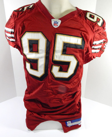 2007 San Francisco 49ers #95 Game Issued Red Jersey 46 DP51726