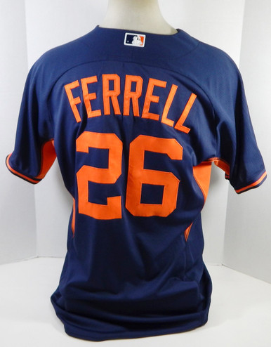 2016 Detroit Tigers Jeff Ferrell #26 Game Issued Navy Jersey ST BP 48 989