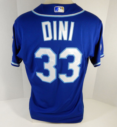 2020 Kansas City Royals Nick Dini #33 Game Issued Blue Jersey DG Patch ...