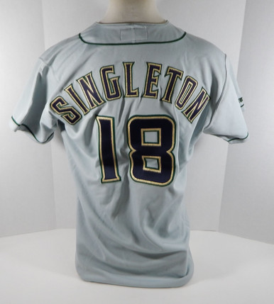 1995 Milwaukee Brewers Duane Singleton #48 Game Issued Pos Used Grey Jersey