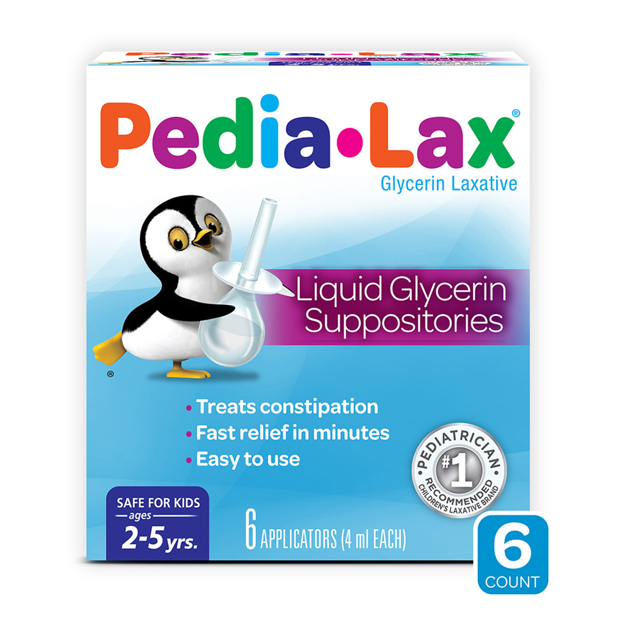 Fleet Pedia Lax 4 Ml Liquid Glycerin Suppositories For Ages 2 5 Years 6 Ea
