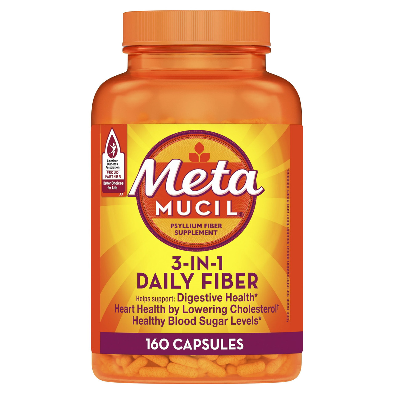 Metamucil Multihealth Fiber Capsules - 160 Ea - myotcstore.com