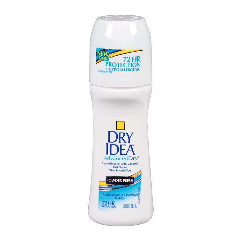 Dry Idea Roll-On Antiperspirant And Deodorant, Powder Fresh Scent, 3.25 Oz