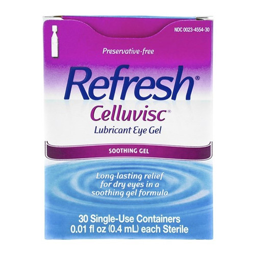 Refresh Celluvisc Lubricant Eye Gel, 30 Single Use Sterile Containers ...