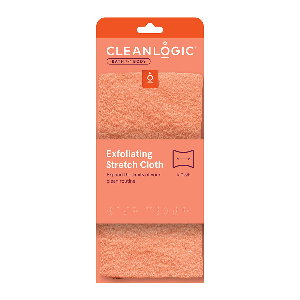 Clean Logic Stretch Bath and Shower Cloth, Assorted Colors, 1 Ea