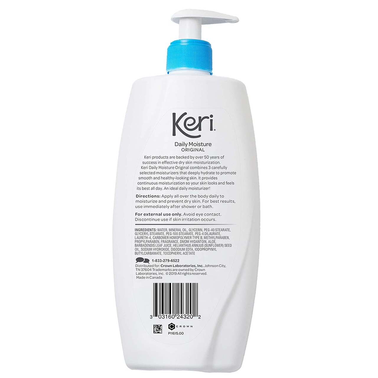 Keri Whole Body Therapy Daily Moisturizing Lotion Original 20Oz (567g)