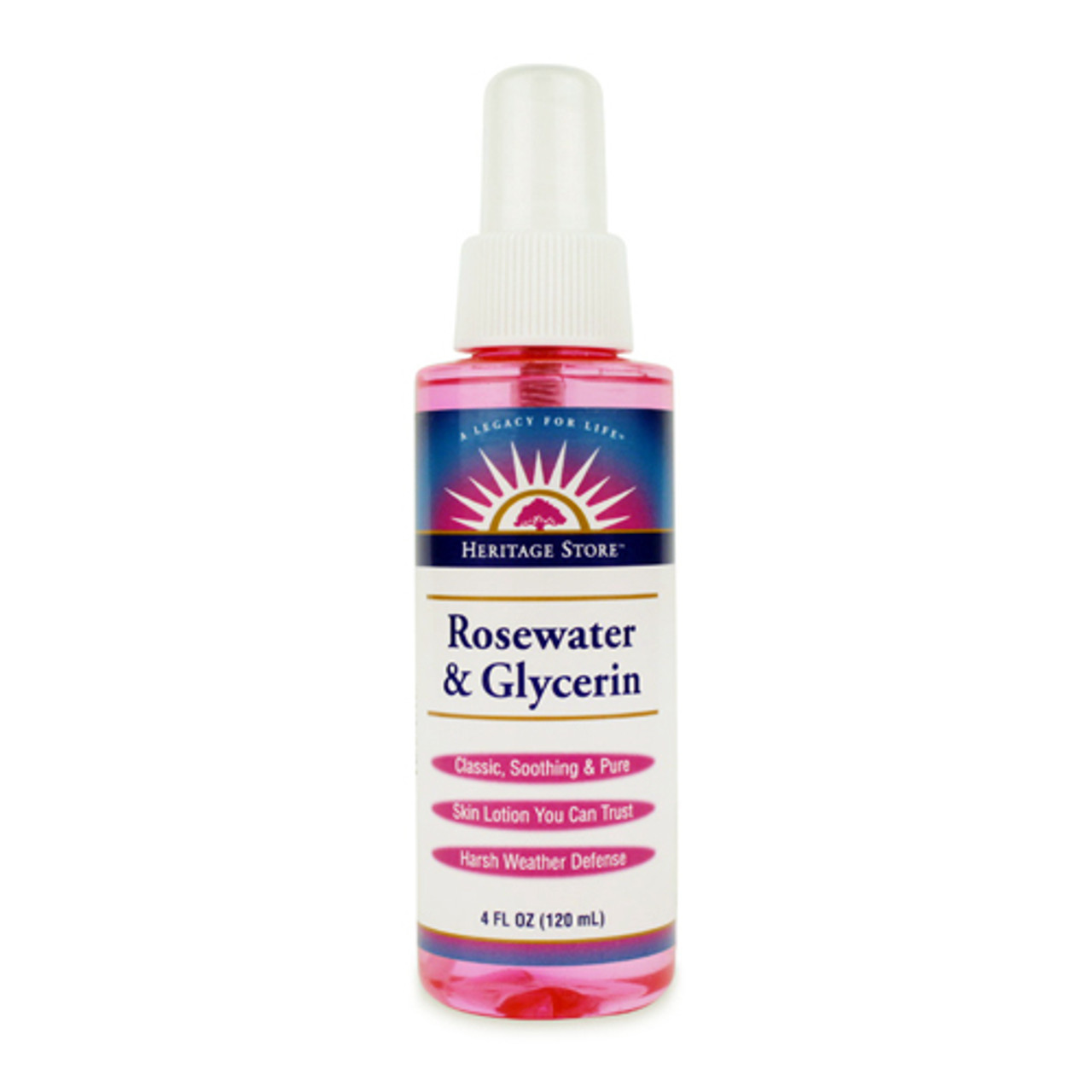 Heritage Store Rosewater And Glycerin Mist Spray 4 Oz