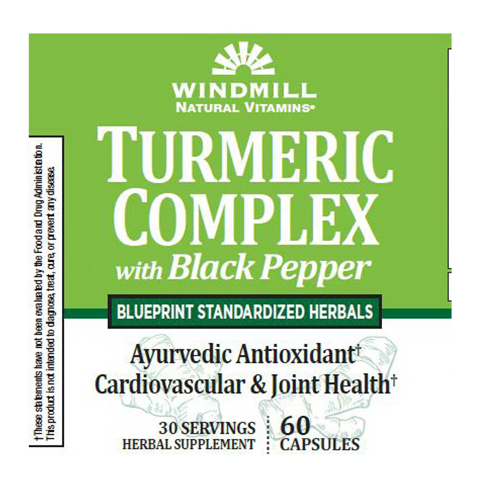 Windmill Natural Vitamins Turmeric Complex with Black Pepper Capsules ...