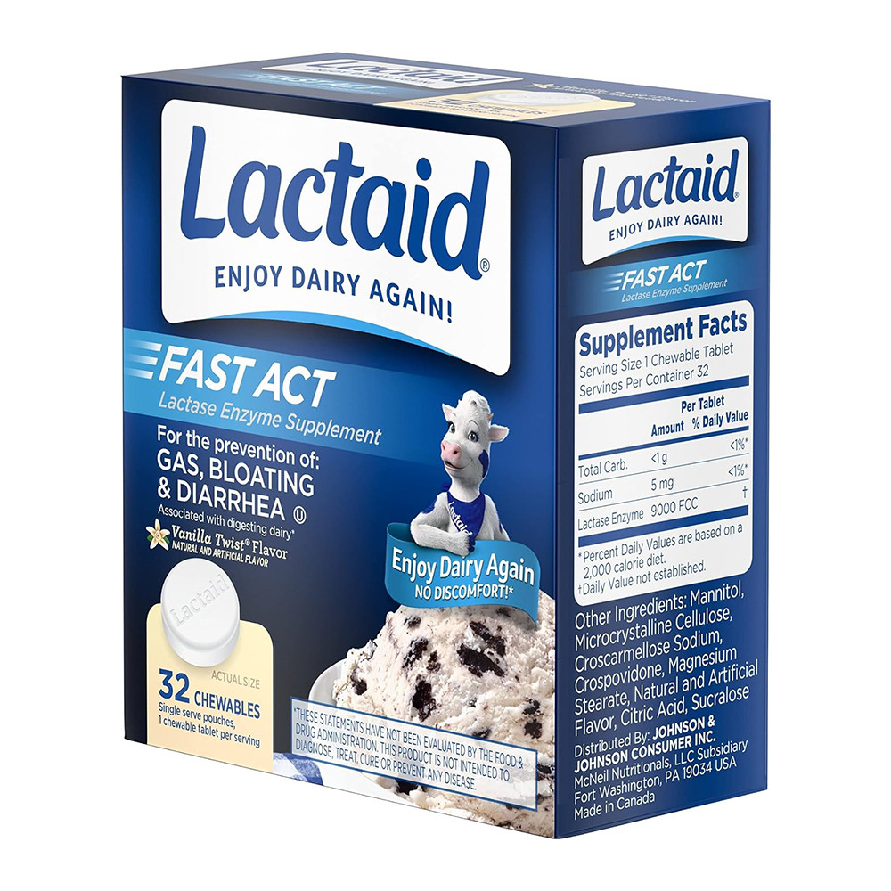 Lactaid Fast Act Chewable Tablets, 32 Ea