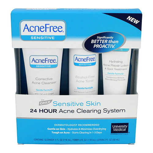AcneFree Sensitive 3 Step Hydrating Acne Repair Lotion and Spot ...