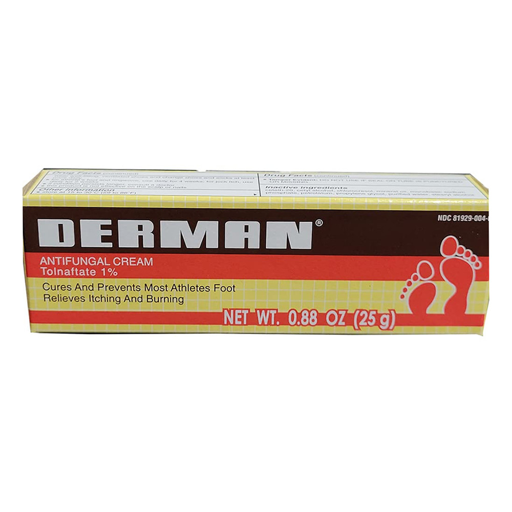 Derman Antifungal Cream Cures and Prevent Athletes Foot Relieves ...