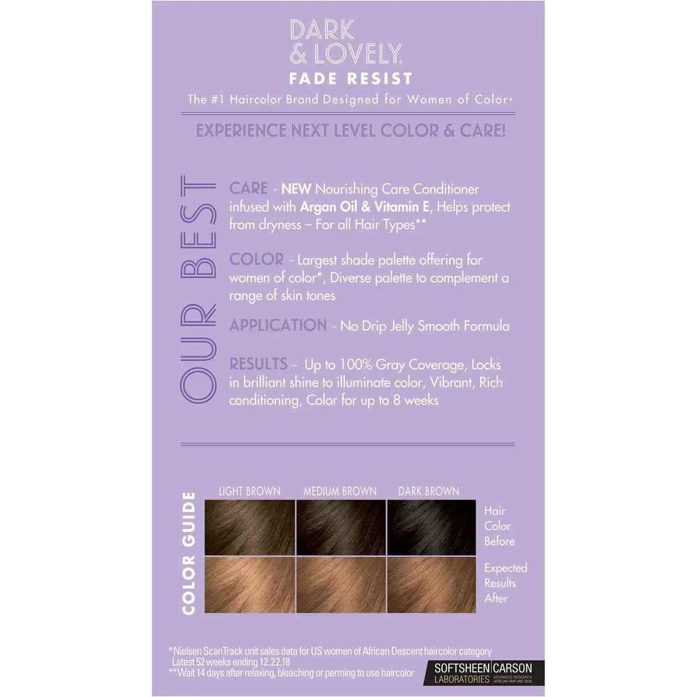 Softsheen Carson Dark And Lovely Hair Color, Permanent Long-Lasting ...