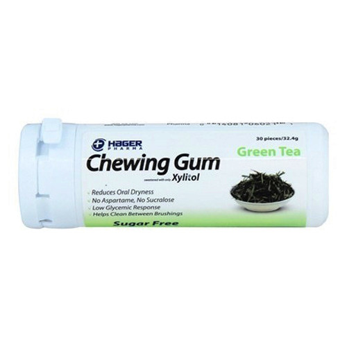 Miradent Hager Pharma Xylitol Chewing Gum, Green Tea - 30 Ea ...