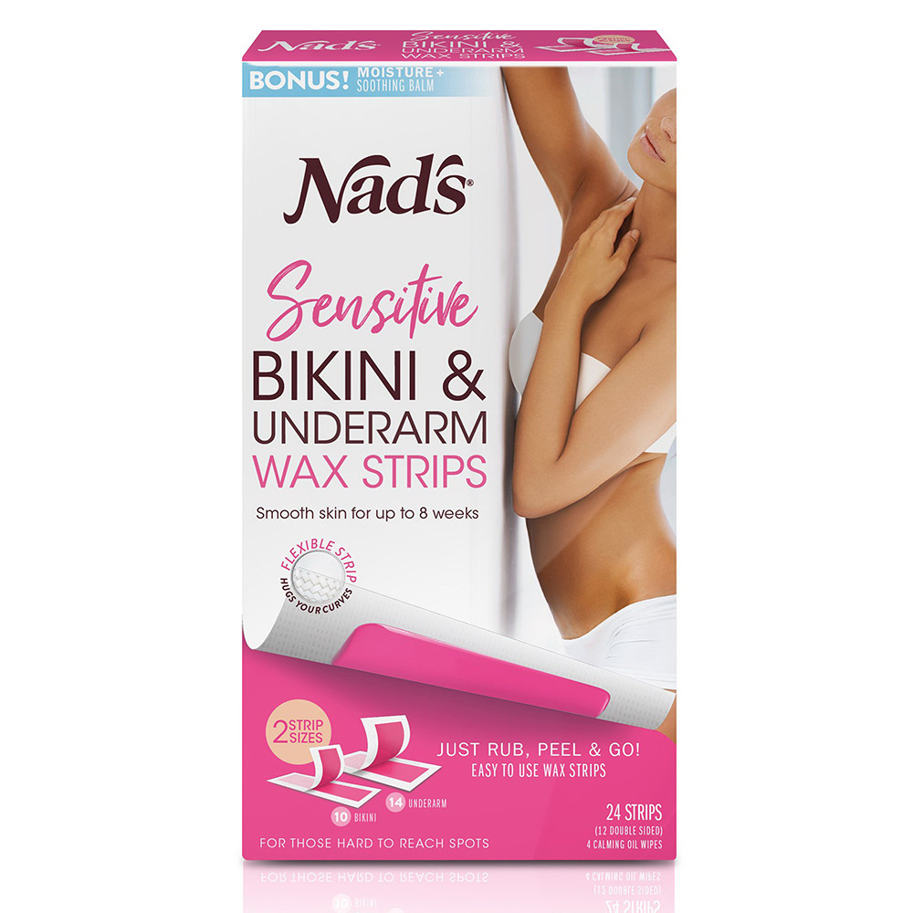 Nads Bikini And Underarm Strips With Moisture Plus Body Balm - 24 Ea ...