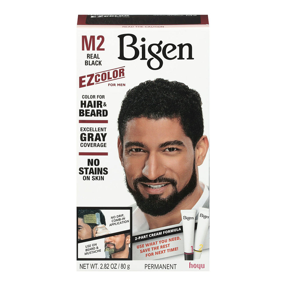 Bigen EZ Color for Men Hair and Beard M2 Real Black with No Ammonia 2 ...