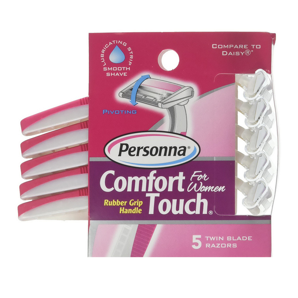 Personna Comfort Touch Twin Blade Disposable Razors With Rubber Grip ...