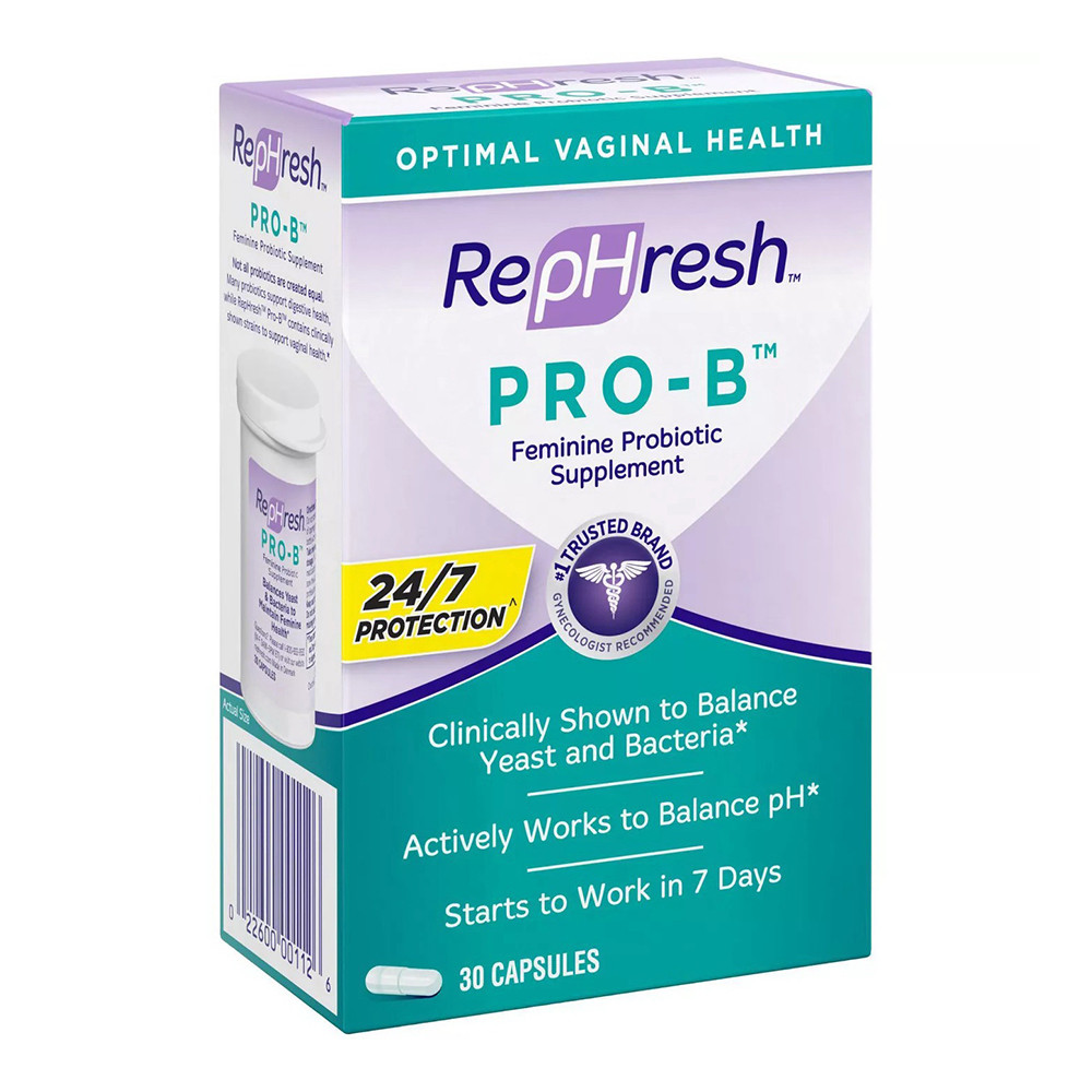 RepHresh Pro-B Probiotic Feminine Supplement Capsules, 30 Ea
