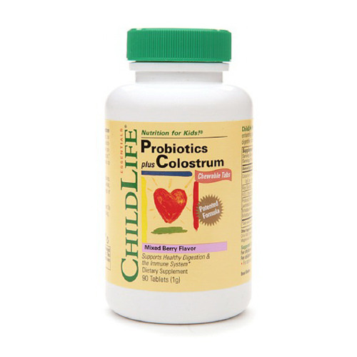 Childlife Probiotics Plus Colostrum Chewable Tablets, Berry - 90 Ea ...