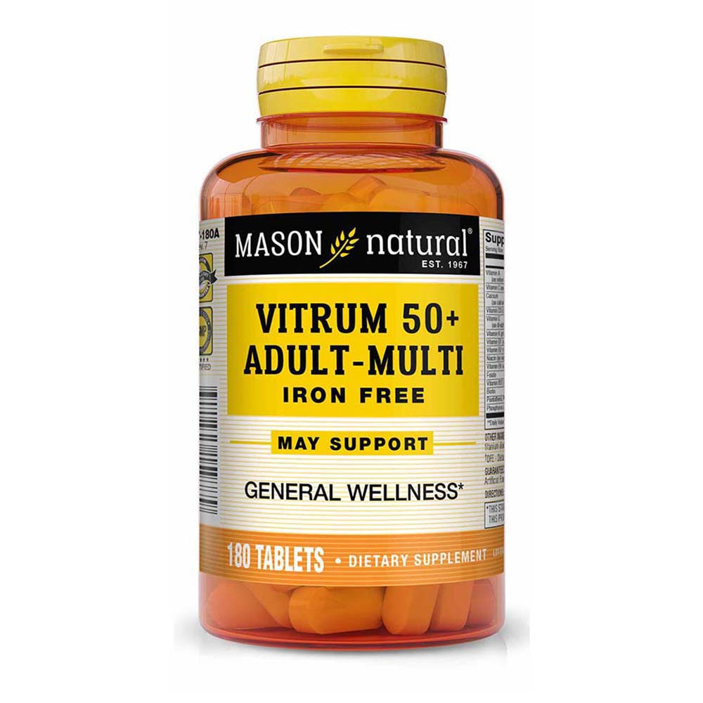 Mason Natural Vitrum 50 Plus Senior Multi Iron Free Tablets Compare To ...