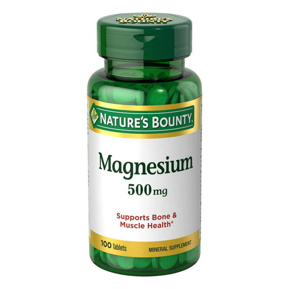 Natures Bounty Generic Magnesium High Potency 500 Mg Tablets, 100 Ea