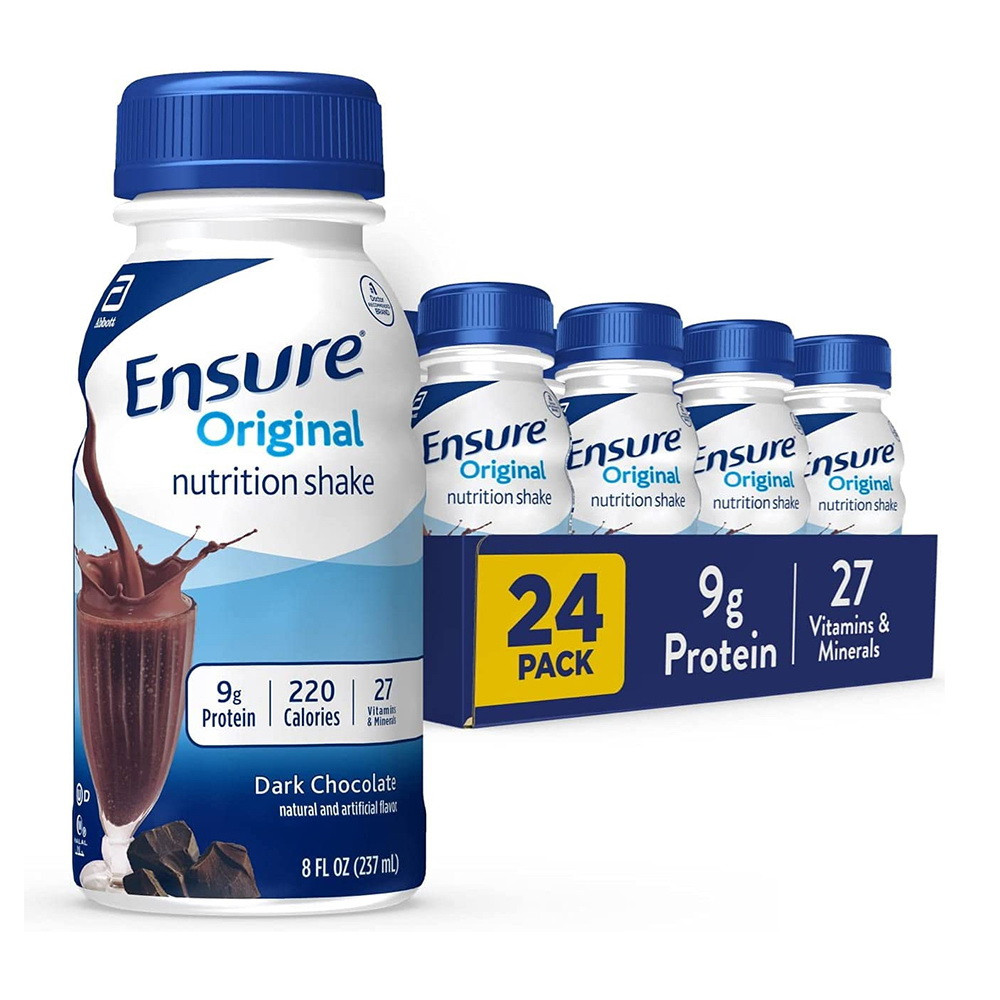 Ensure Complete Balanced Nutrition Rich Dark Chocolate Shake, 8 Oz, 24 ...
