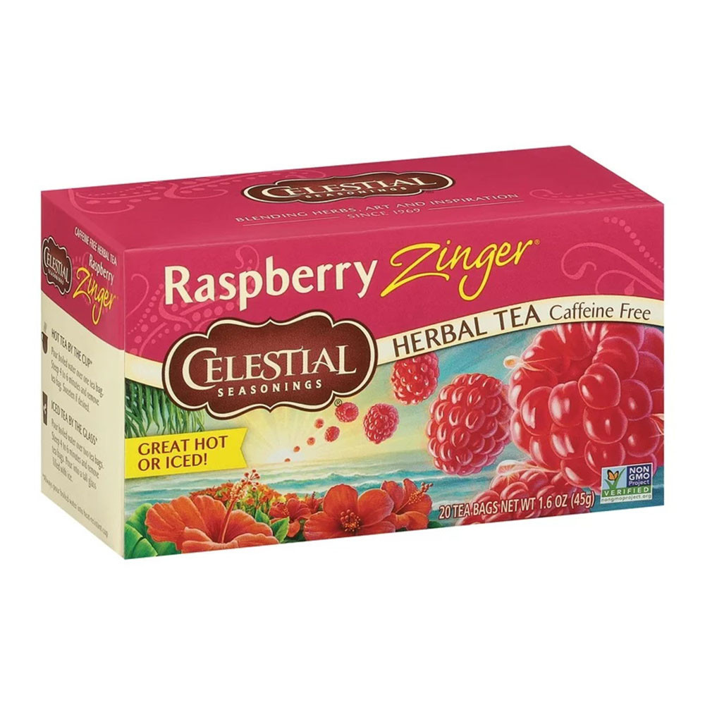 Celestial Seasonings Raspberry Zinger Natural Herb Tea - 20 Bags ...