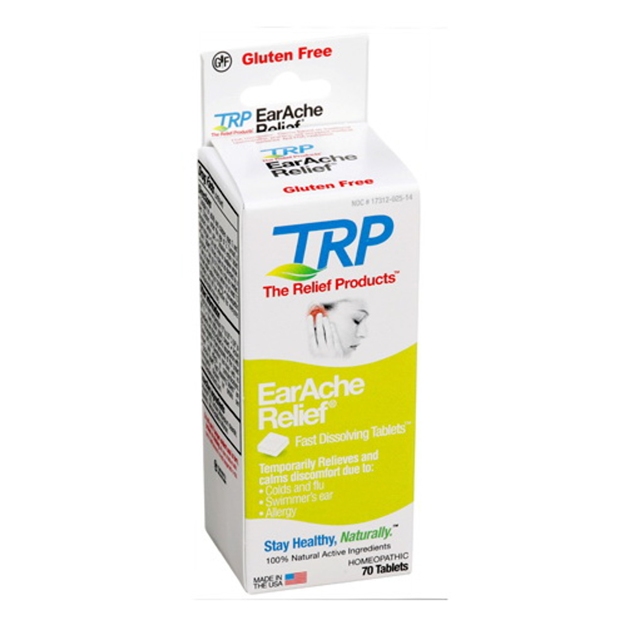 Trp Company Earache Relief Homeopathic Fast Dissolving Tablets 70 Ea