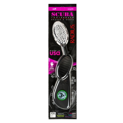 Radius Scuba Toothbrush Left Handed, Soft Souple - 1 Ea - myotcstore.com