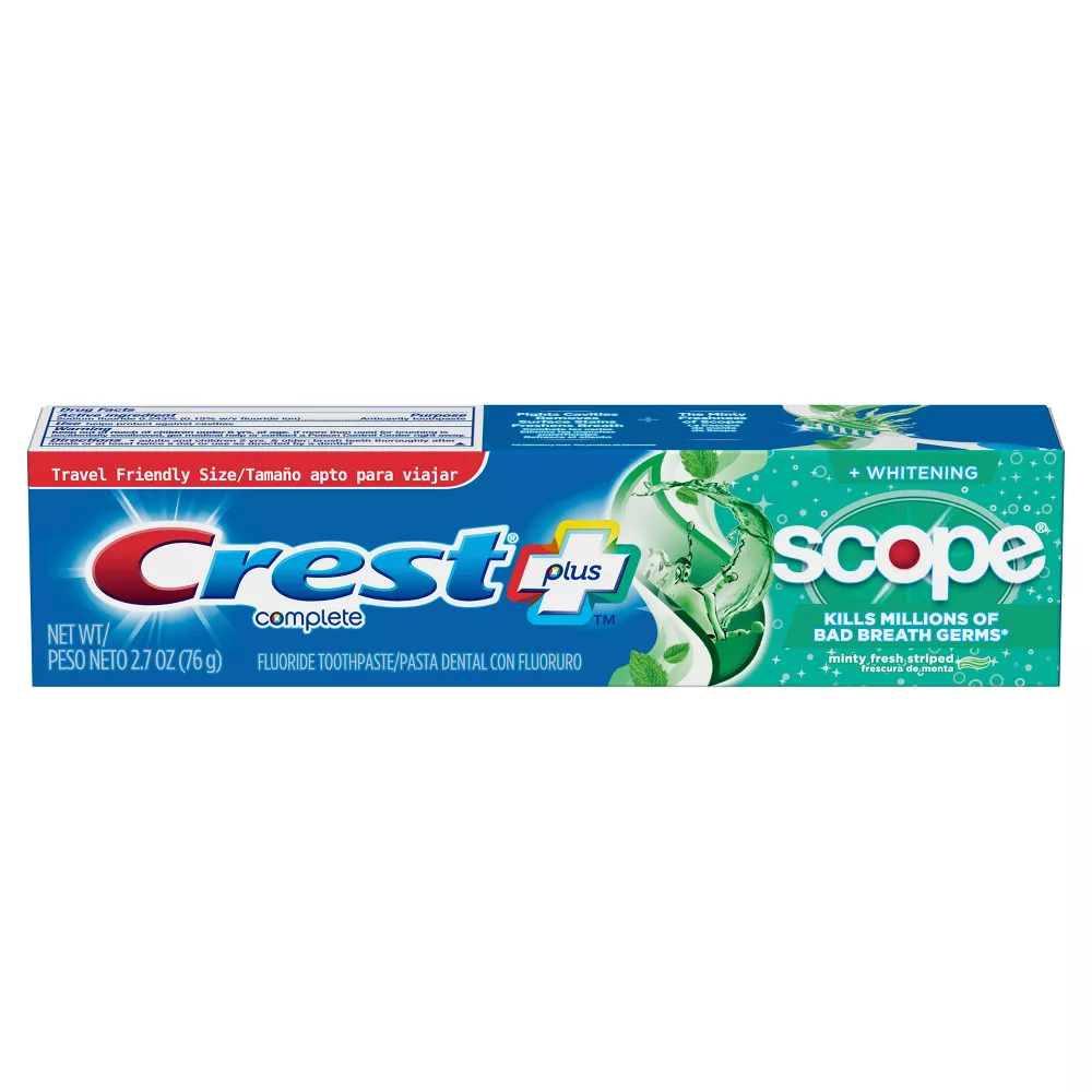 Crest Whitening Plus Scope Minty Fresh Striped Tooth Paste, 2.7 Oz