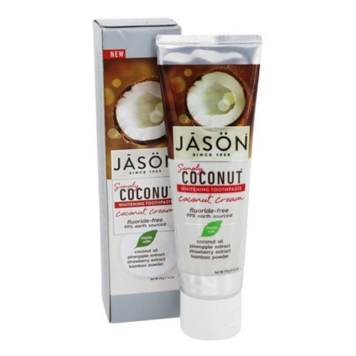 Jason Natural Simply Coconut Whitening Fluoride-Free Toothpaste ...