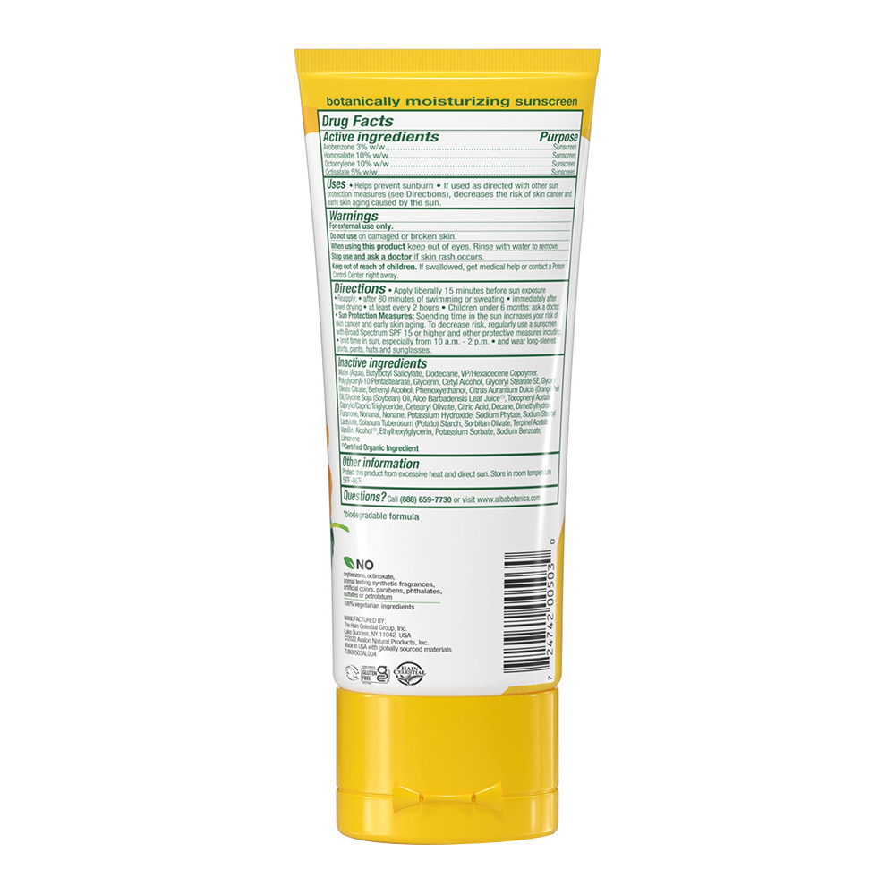 Alba Botanica Hawaiian SPF 50 Island Vibe Face Sunscreen Lotion 3Oz (89ml)