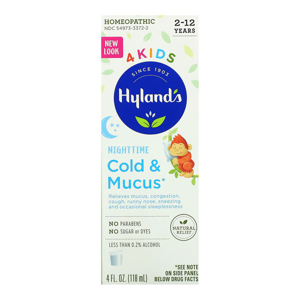 Hylands for Kids Nighttime Cold and Mucus Relief Liquid 4Oz (118ml)
