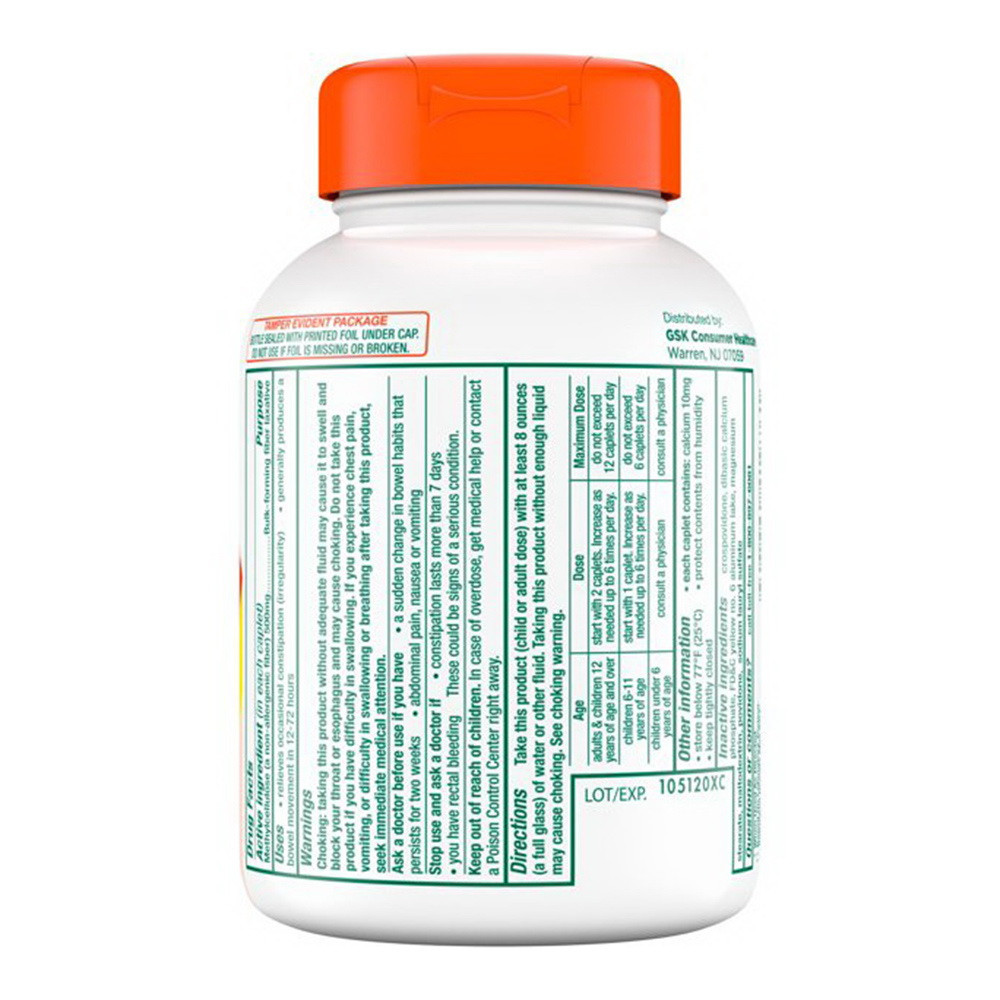 Citrucel Fiber Therapy Caplets for Occasional Constipation Relief, 180 Ea