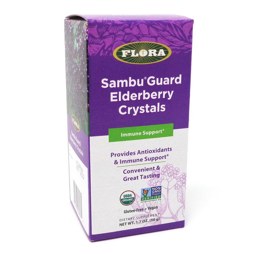 Flora Sambu Guard Elderberry Crystals, Immune Booster, 1.7 oz.