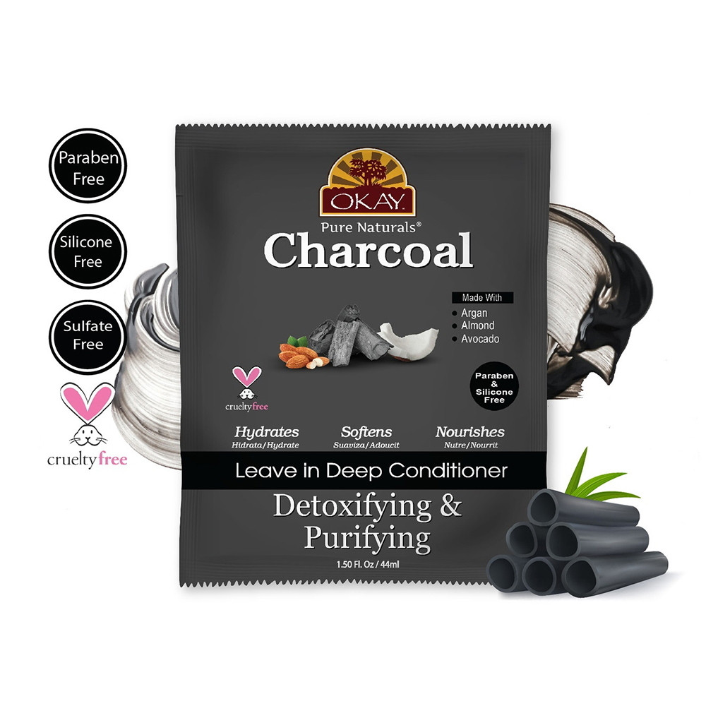 Okay Charcoal Leave-In Deep Conditioner Pack, 1.5 Oz