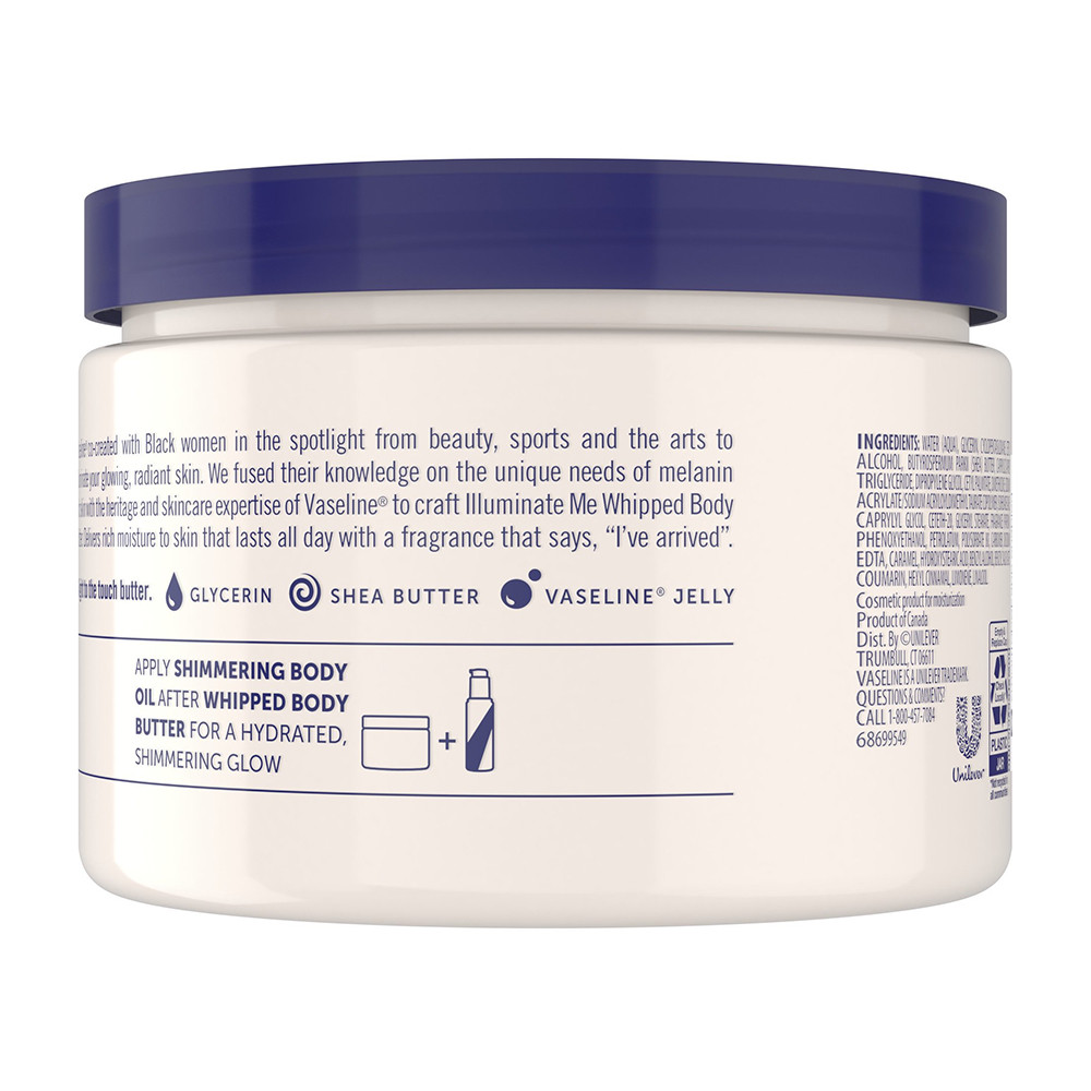 Vaseline Illuminate Me Body Butter Whipped Body Butter, 11 Oz