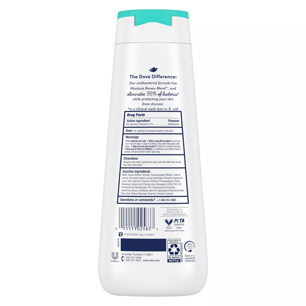 Dove Care and Protect Antibacterial Body Wash, 20 Oz