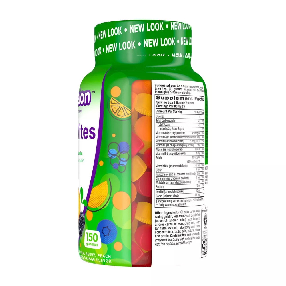 Vitafusion MultiVites Vitamin Gummies Berry, Peach And Orange, 150 Ct