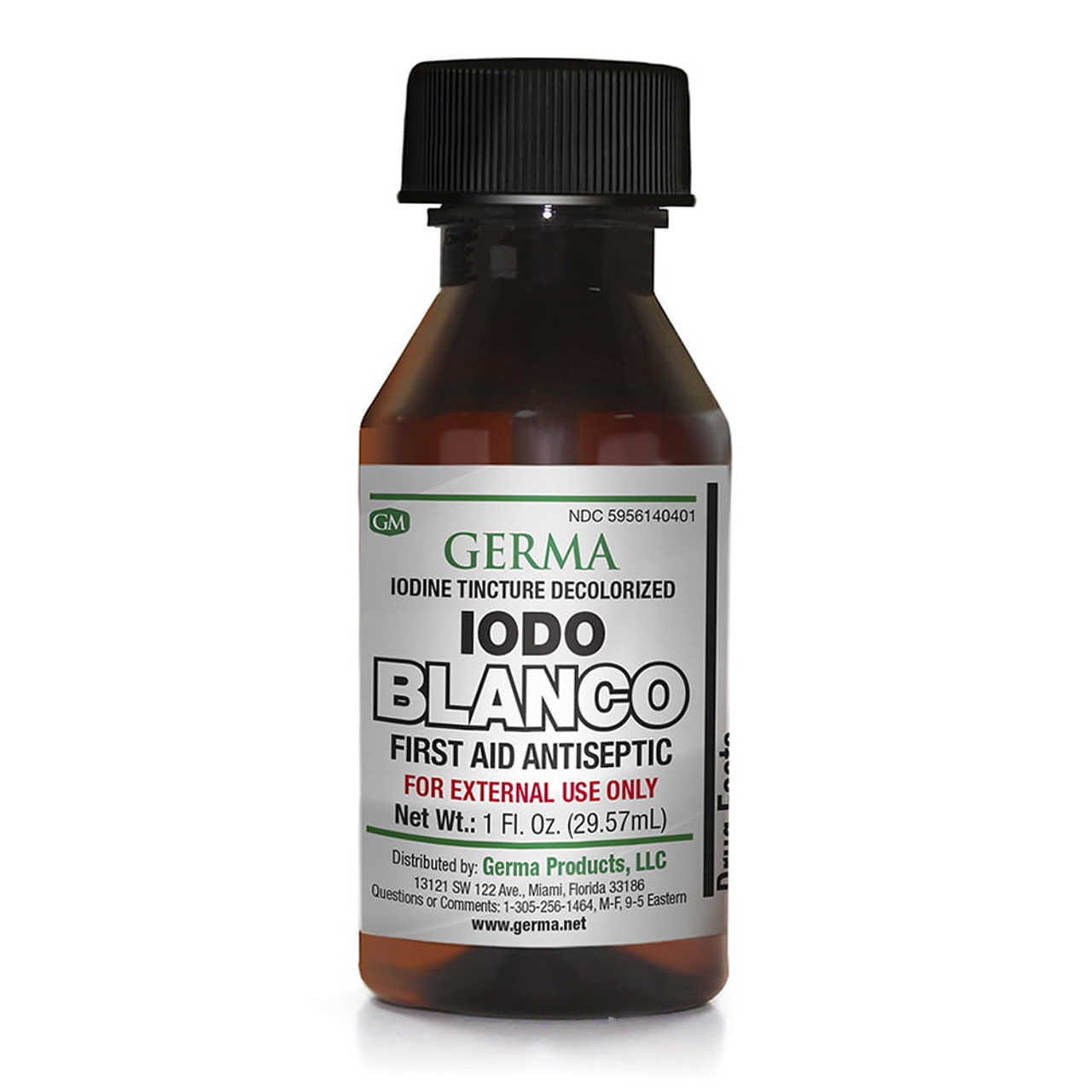 Germa White Iodine Tincture First Aid Antiseptic For Minor Infection 1 Oz