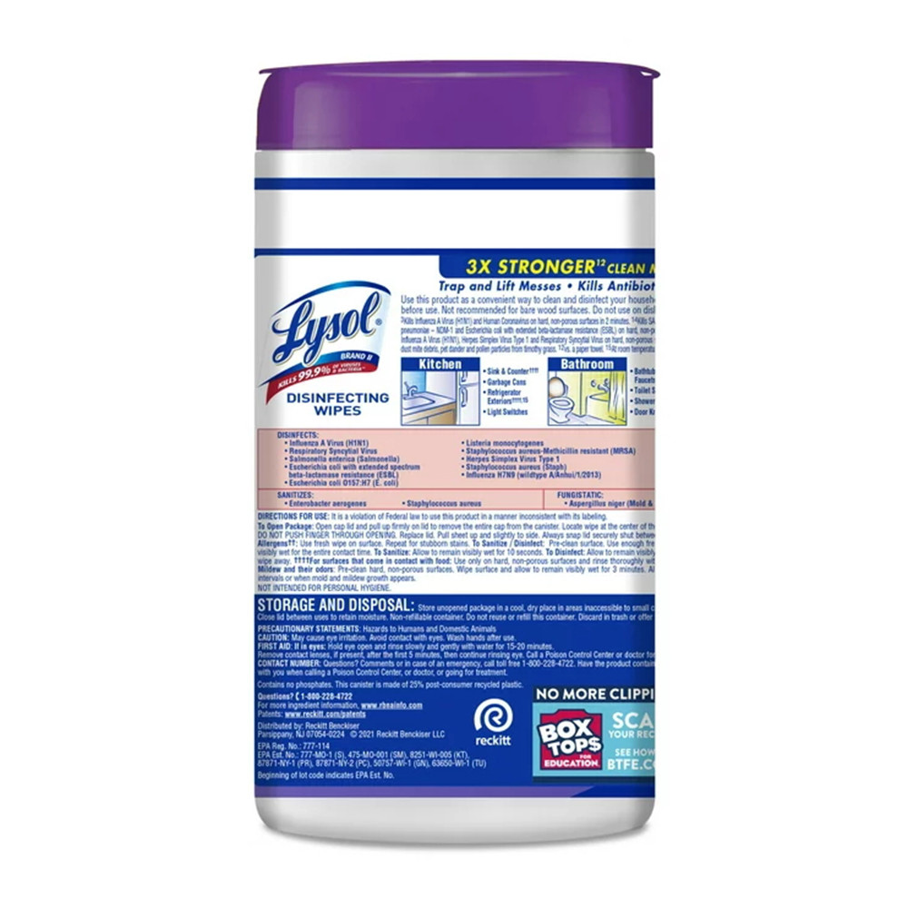 Lysol Disinfecting Wipes, Early Morning Breeze, 80 Wet Wipes
