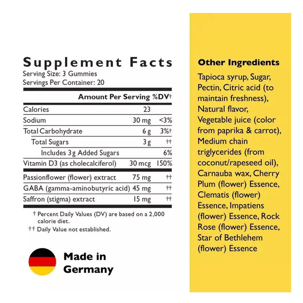 Bach Rescue Plus Mood And Stress Support Gummies Dietary Supplement ...