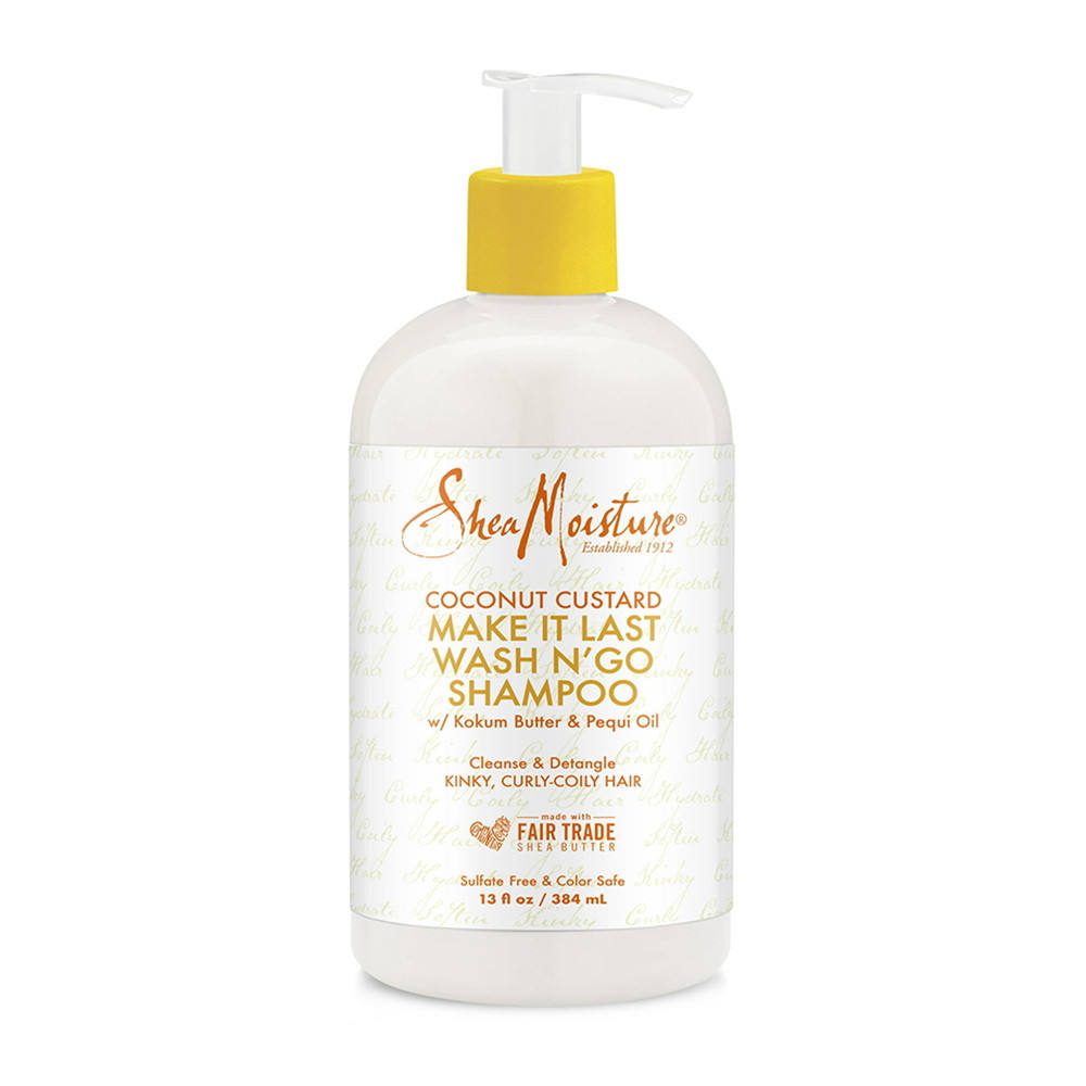 Shea Moisture Coconut Custard Make It Last Wash N Go Shampoo, 13 Oz