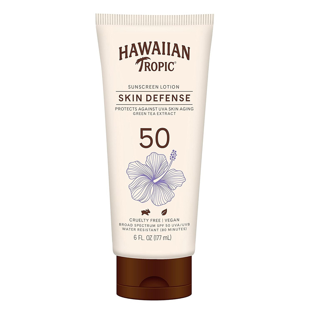 Hawaiian Tropic Skin Defense Sunscreen Lotion SPF 50, 6 Oz